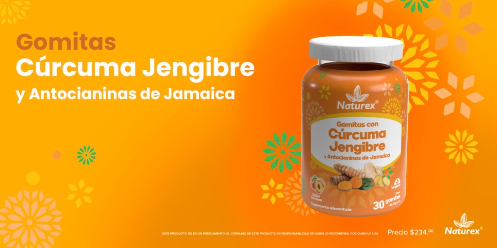 Gomitas Cúrcuma Jengibre - Naturex Online